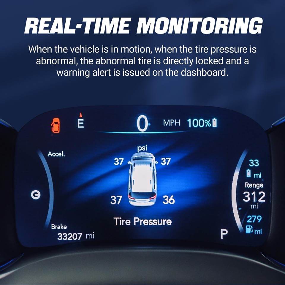 TPMS Sensor GM, 4 Pack 315MHz Tire Pressure Monitoring System Sensor ...