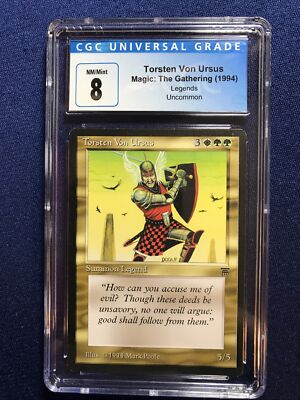 MTG Legends Torsten Von Ursus CGC 8 NM/Mint 1994 release | eBay