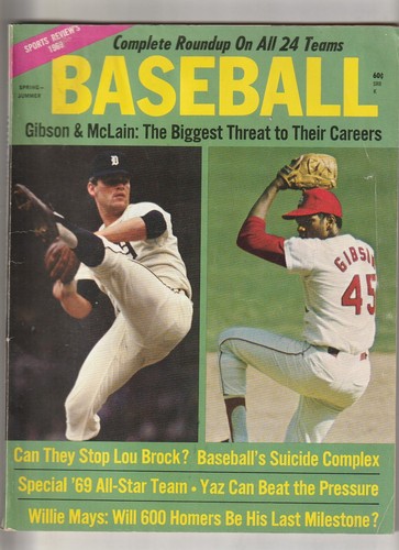 1969 Sports Review Baseball Spring/Summer Magazine---Denny McLain & Bob ...