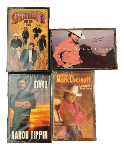 4 NEW Country Cassette Tapes Aaron Tippin Shenandoah Paul Overstreet ...