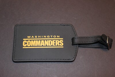 Washington Commanders - Luggage Tag - Black with Gold Logo | eBay