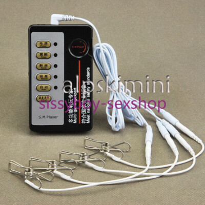 New Intimate Stretching 4 Nipple Ring Shock E Stim Sounding Toy ...