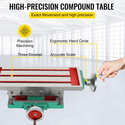 Compound Milling Machine Work Table 4Ways Move Cross Slide Bench Drill ...