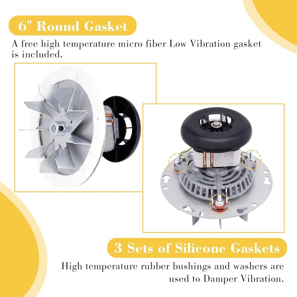 Quadra Fire Exhaust Combustion Blower Motor, Fits Quadra-Fire Models ...