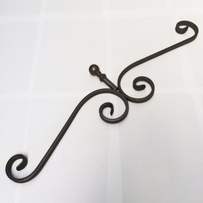 2 Wrought Iron Scrolls Mild Steel Metal Ball Top Panel Gates Railings ...