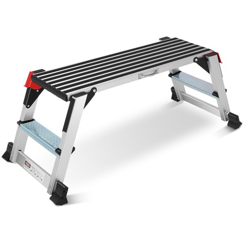 Work Platform Step Ladder Load 330LBS, Non-Slip Aluminum Portable Step ...