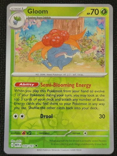 Gloom 044/165 Reverse Holo 151 Scarlet Violet Pokémon TCG_NM_US Seller ...