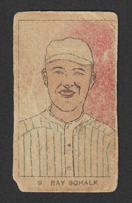 1921 W9316 Baseball Strip Card - HOF Ray Schalk Chicago White Sox ...