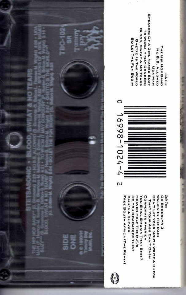 Stetsasonic Blood, Sweat & No Tears 1991 Cassette Tape Album Hiphop ...