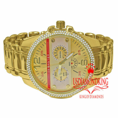 Ice Master New Yellow Gold Tone Multi Color Water Resistant Men's Wrist ...