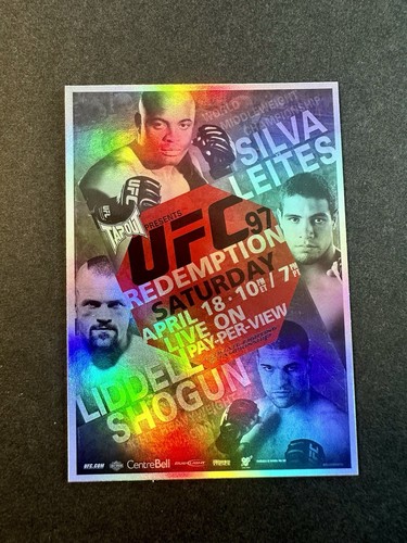 2010 Topps UFC Series 4 UFC 97 Poster Silva Liddell Vs Shogun Card #FPR ...