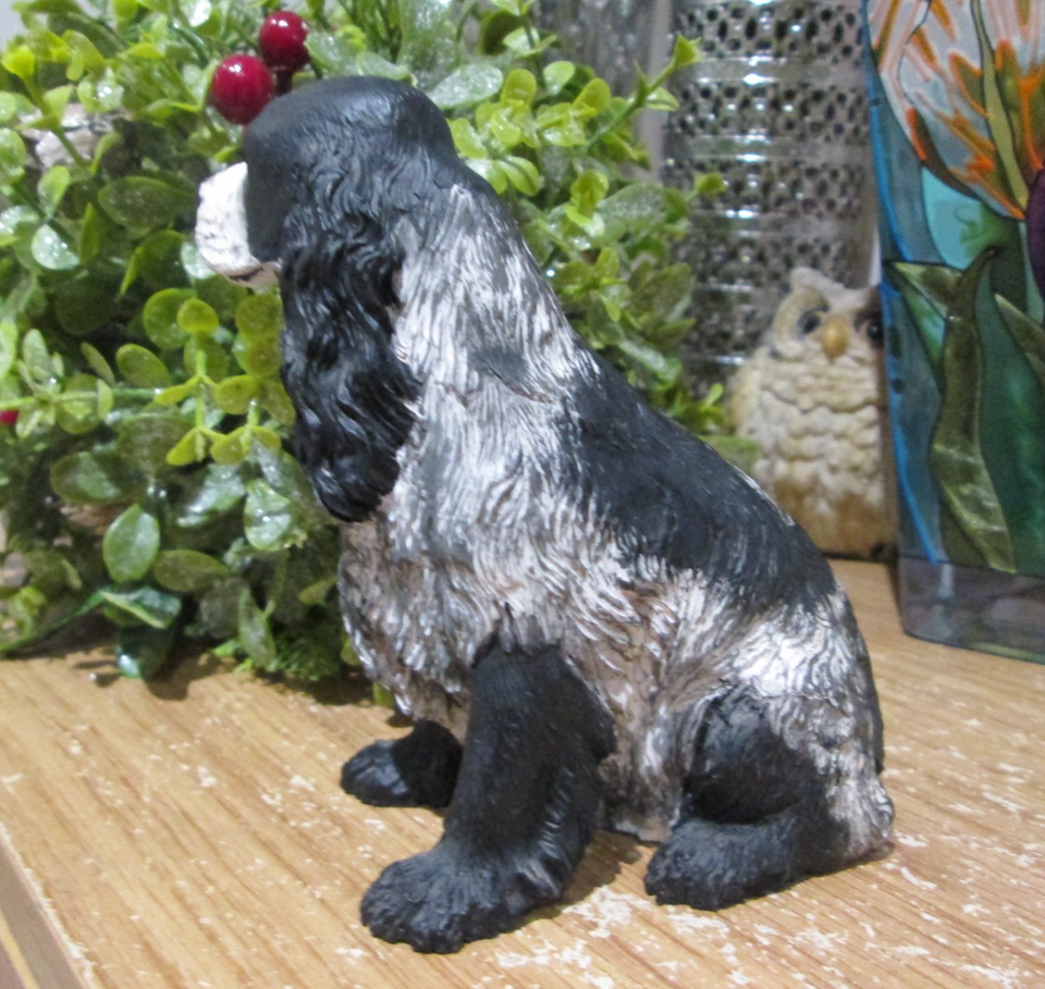 Vintage 1995 Border Fine Arts Cocker Spaniel Blue Roan Dog Figure ...