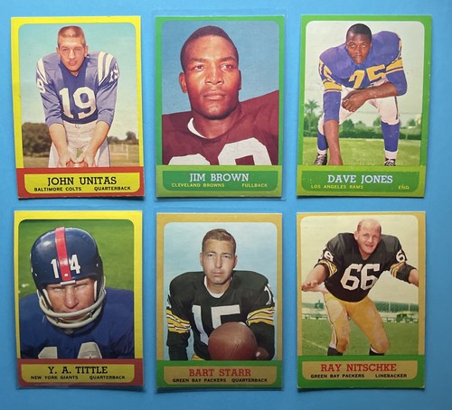 1963 Topps Football Complete Set 170/170 - Mid Grade average | eBay