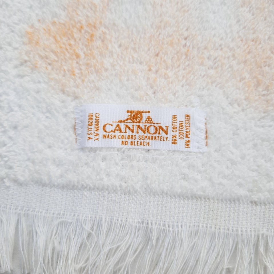 Vintage Cannon MCM Fringed Kitchen Towel Orange Marmalade Canning Jar ...
