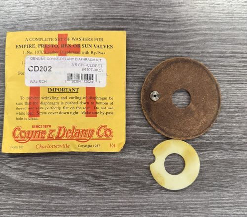 COYNE DELANY R107-3KC Genuine OEM Rex Diaphragm For 3.5 Closet ...