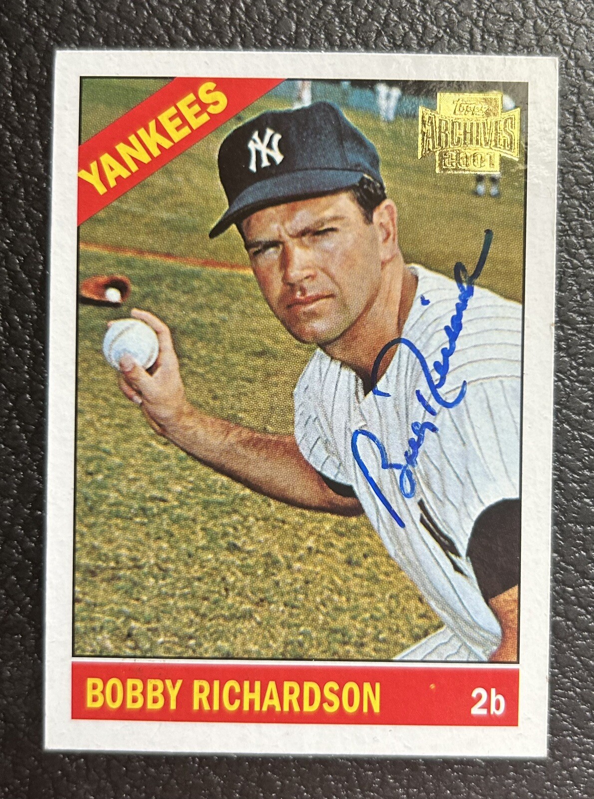 Bobby Richardson Autographed Signed Card 2001 Topps Archives #490 ...