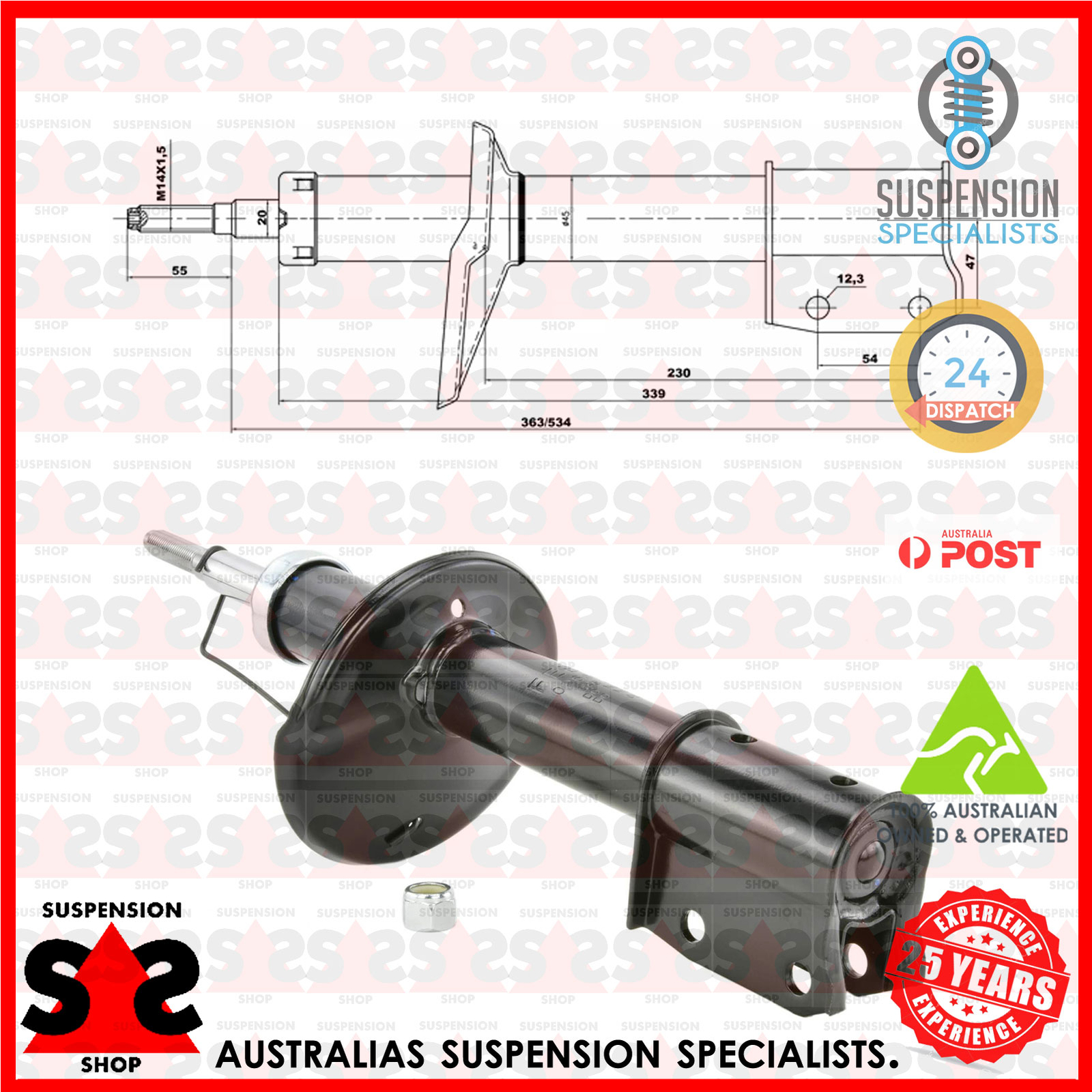 Front Axle Shock Absorber Suit NISSAN Bluebird Sylphy Ii (G11) 1.6 (G15 ...