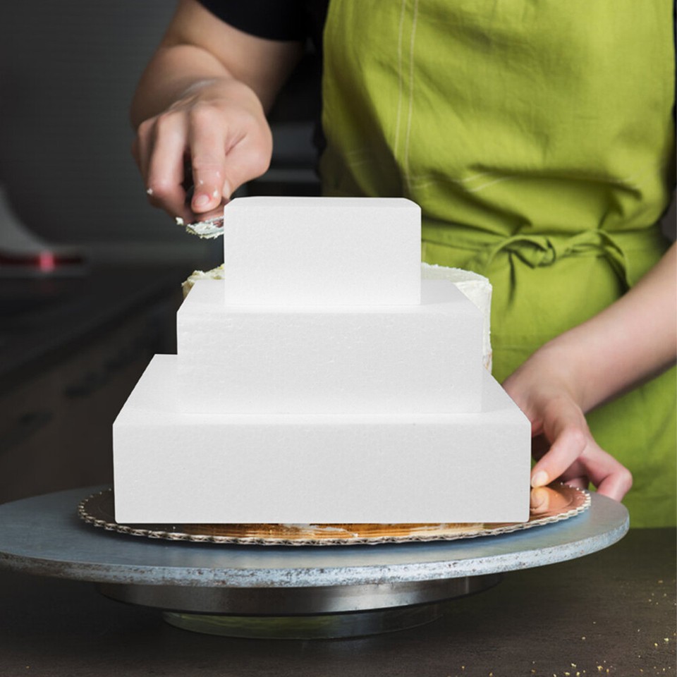 3Pcs Model Party Kitchen Artificial Cake Cubic Cake Dummies Foam Blocks ...