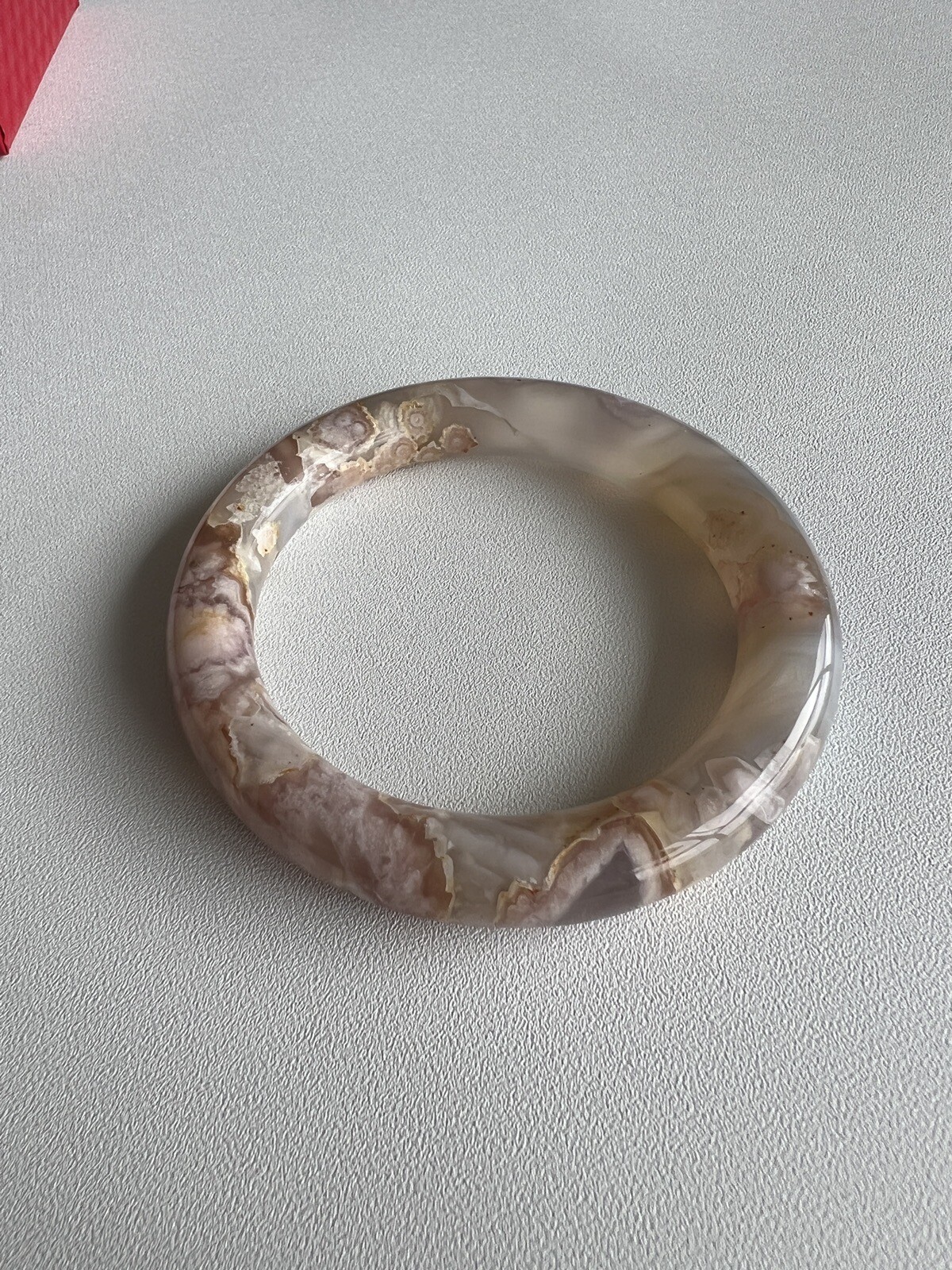 Natural Cherry Blossom Agate Bangle Jade Sakura Flower Quartz 1Y | eBay ...