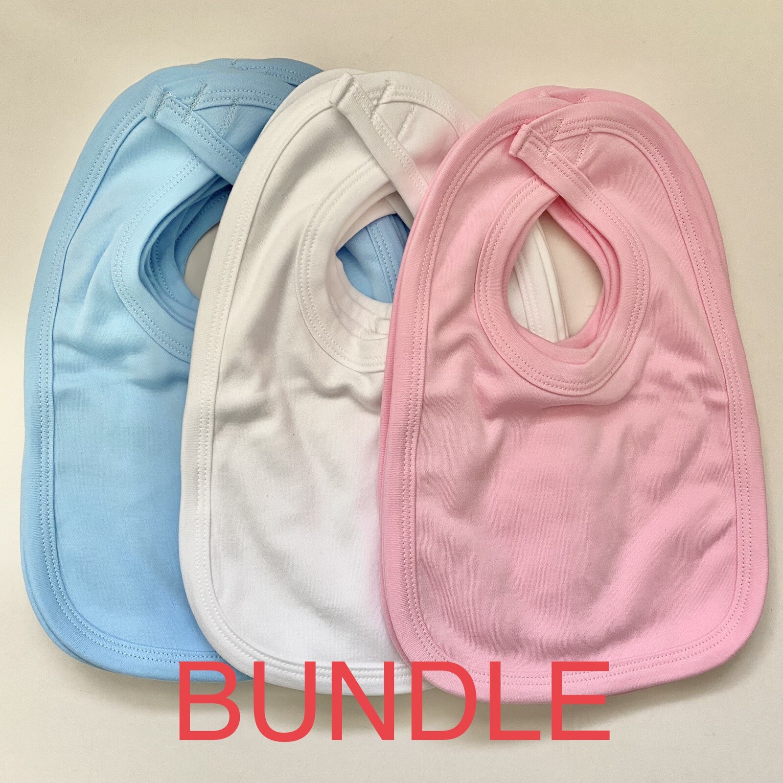 Baby Bibs Job Lot Bundle - Blue, White and Pink - 100% Cotton - 17 Bibs ...