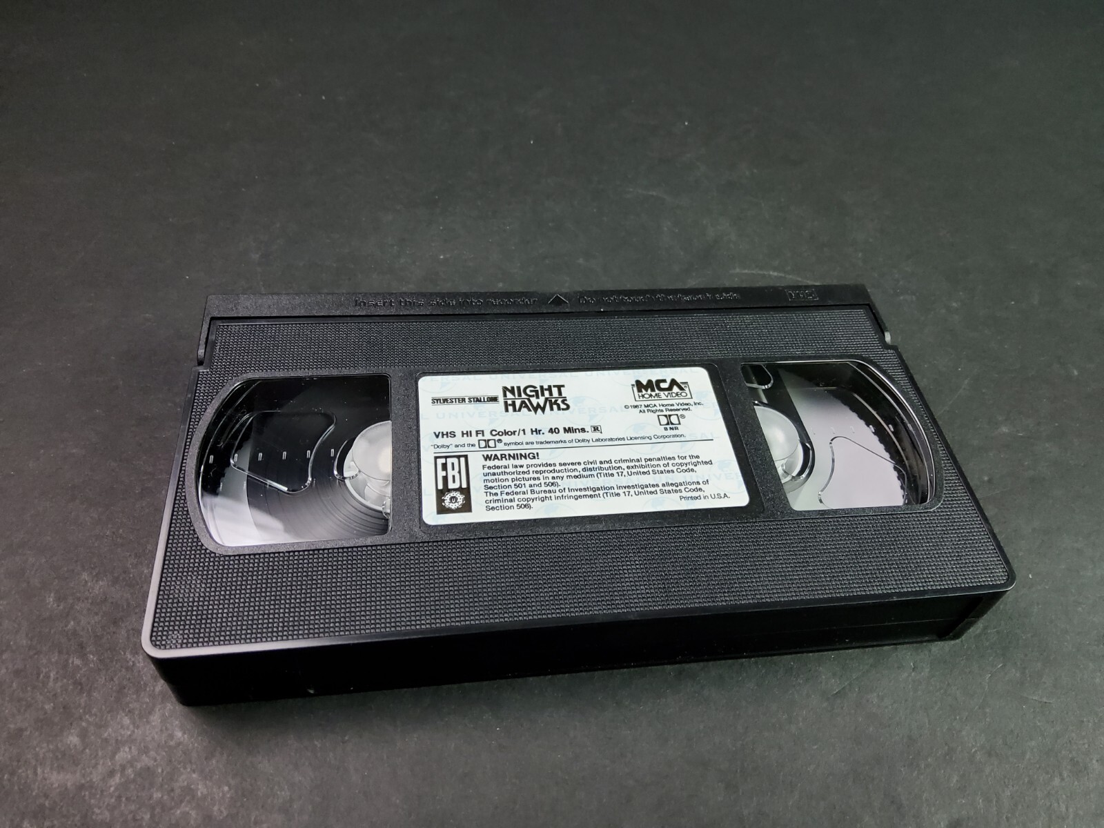 Nighthawks VHS 1981 Suspense Action Thriller Sylvester Stallone Rutger ...