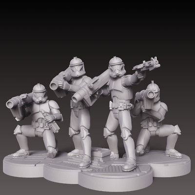 Republic Troopers- PLX Rocket (4) -Star Wars Legion Scale/Roleplay ...