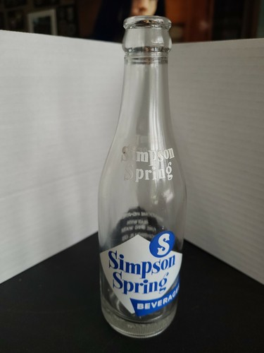Vintage 1940s Applied Label Soda Bottle Simpson Spring So. Easton Mass ...
