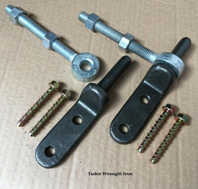 12MM WROUGHT IRON GATE METAL STEEL HINGES HANGERS HOOKS FITTINGS ...