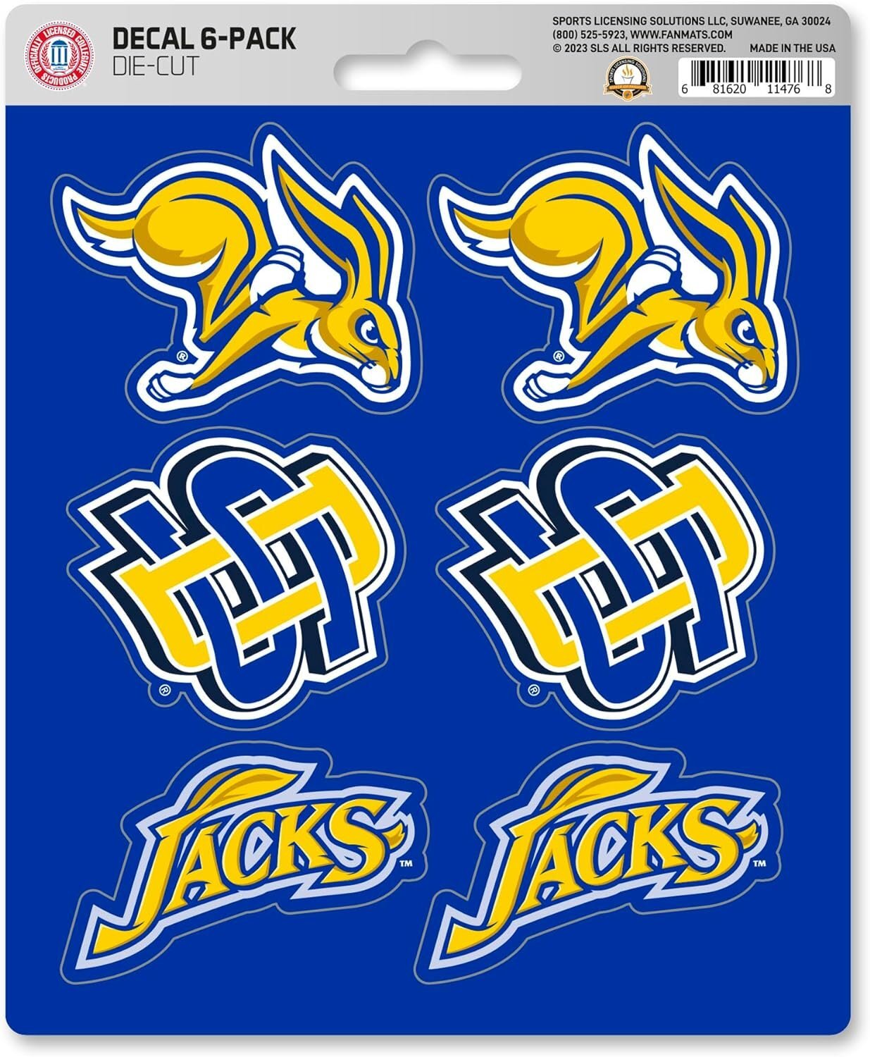 South Dakota State University Jackrabbits 6-Piece Decal Sticker Set, 5x6 Inch... | eBay