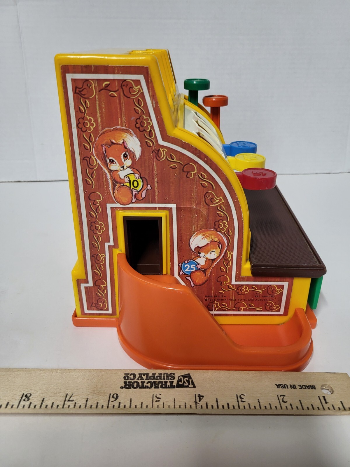 Vintage 1974 Working Ringing Bell Fisher Price Cash Register Toy | eBay