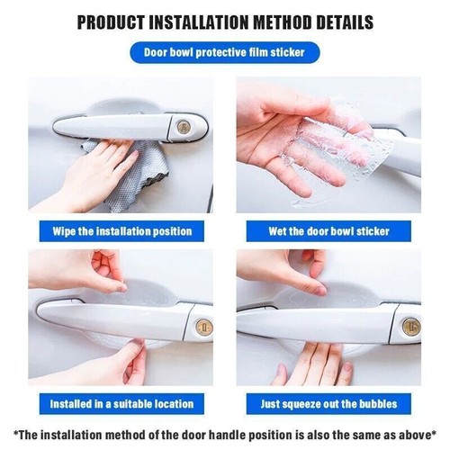 8pcs Invisible Car Door Handle Scratch Sticker Protector Film for ...