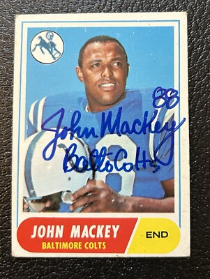 John Mackey Signed Autographed 1968 Topps Card # 74 Baltimore Colts | eBay