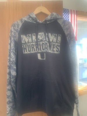 Miami Hurricanes Colosseum Military Gray Camo Men’s Large Sweatshirt ...