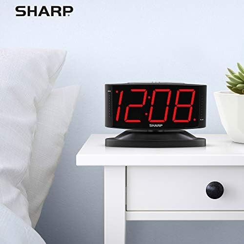 LED digital alarm clock swivel base simple operation red display | eBay