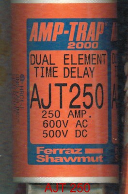 NEW SHAWMUT AMPTRAP AJT250 FUSE AJT 250 AMP 600 VOLT (NIB) | eBay