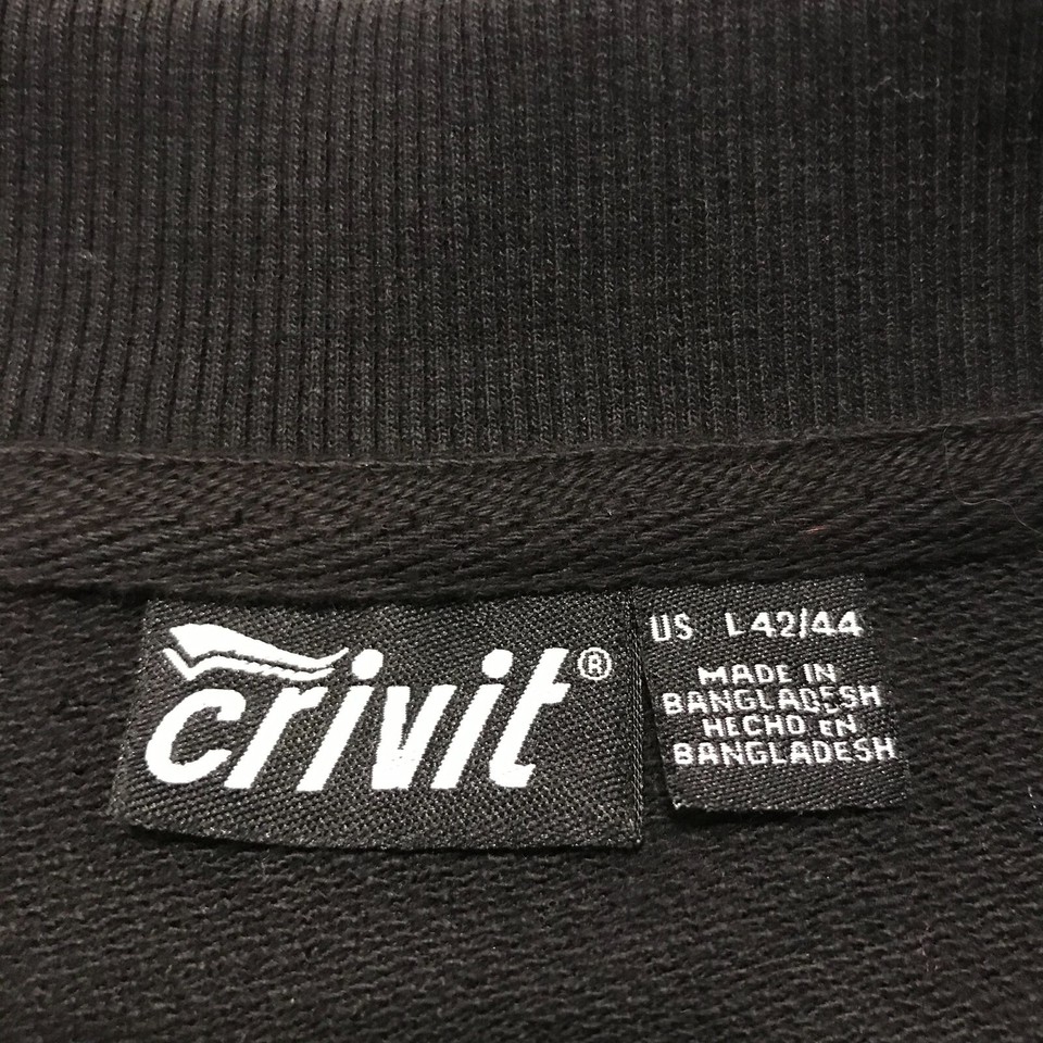 crivit black full zip exercise jacket Large 42/44 | eBay UK