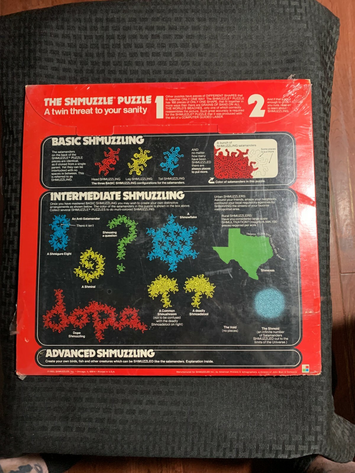 1983 ROLLING STONES 13.25x13.25" Shmuzzle Puzzle 168pcs SEALED Mick ...