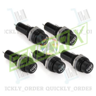 Set Safety Panel Mount Fuse Holder 5x20mm 10A 250V AC 15A 125V AC M ...