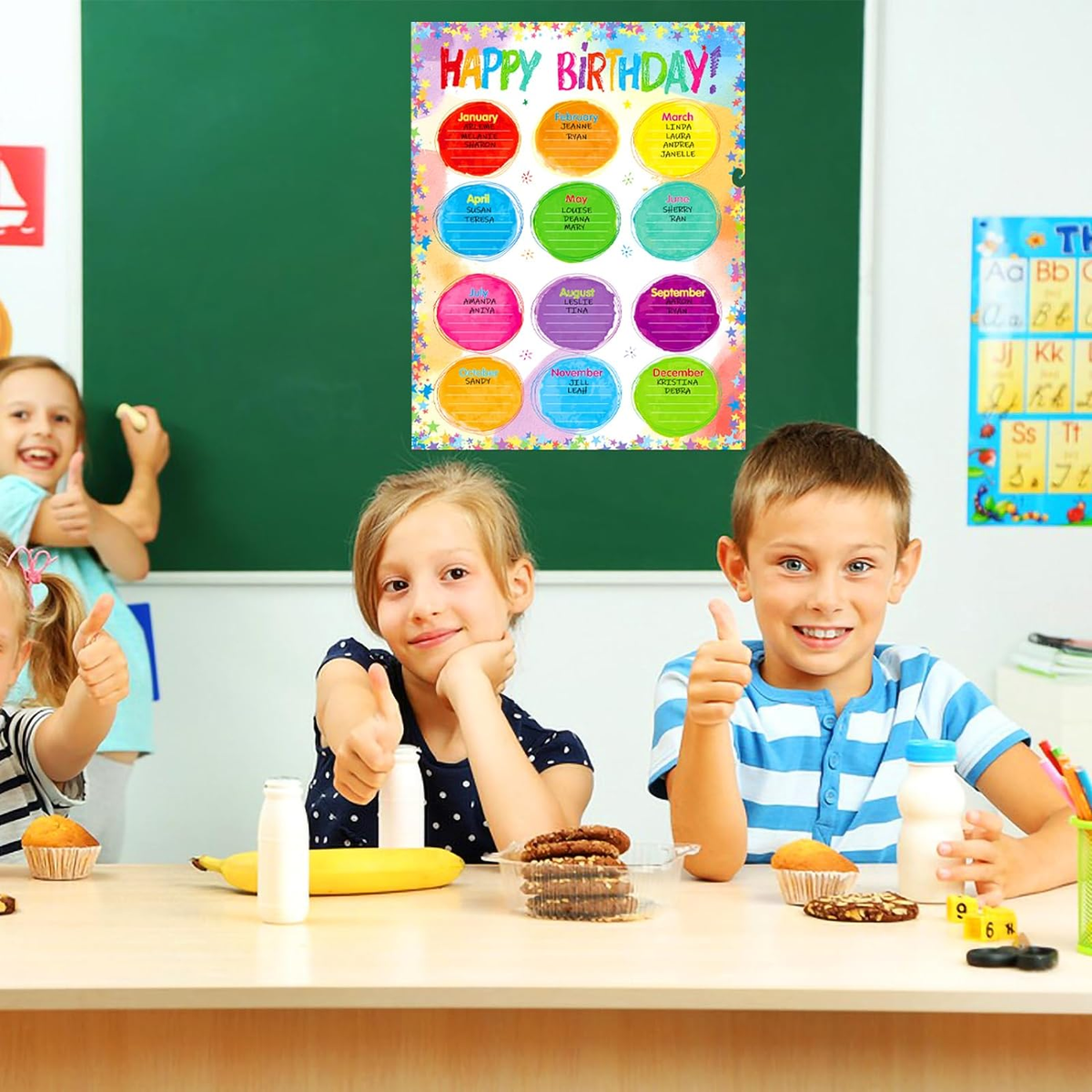 Classroom Posters Smiley Face Classroom Decor Watercolor Happy Birthday ...