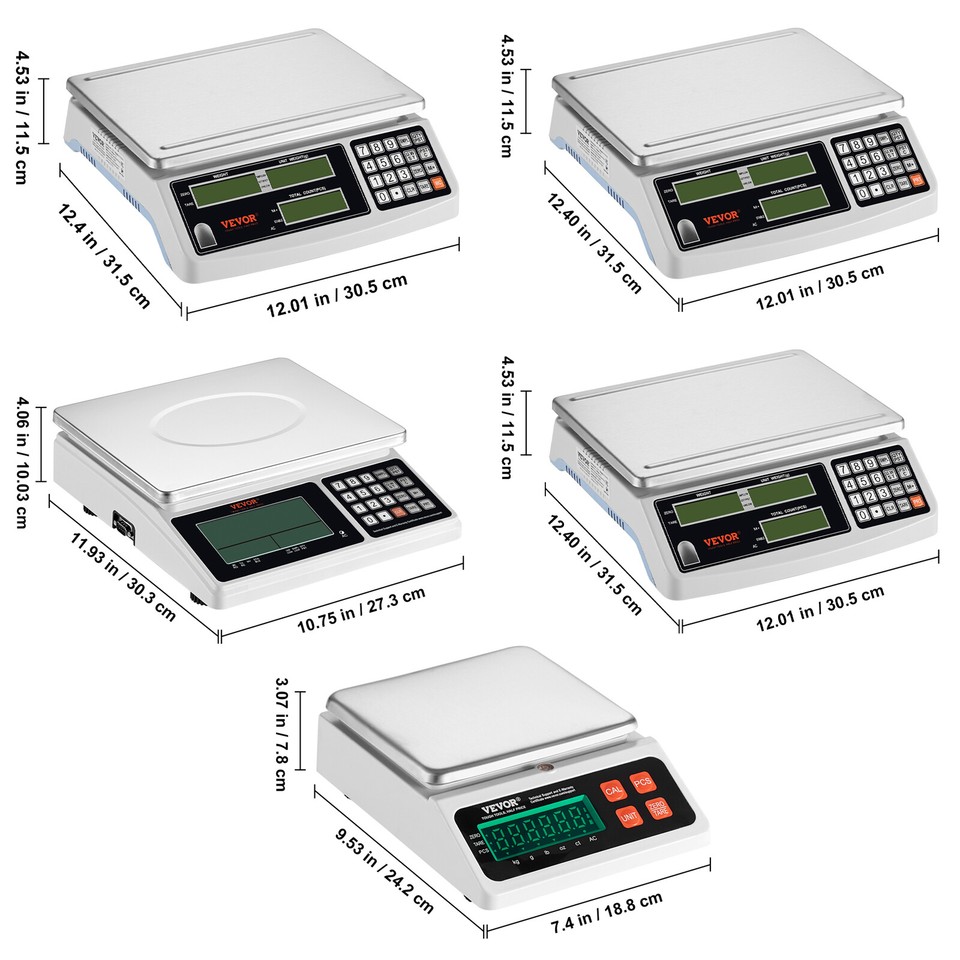 VEVOR Counting Scale 22/33/66 lbs Digital Weight Scales Food Fruit w ...
