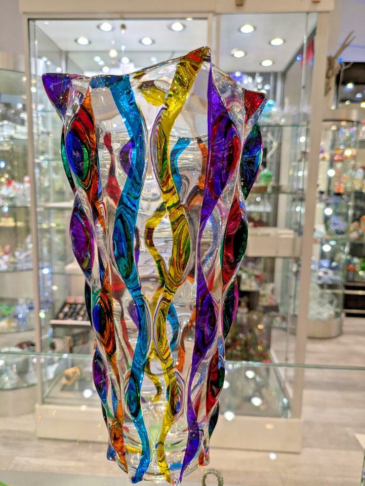 Murano CC Zecchin Large spiral Vase 12" tall - New | eBay