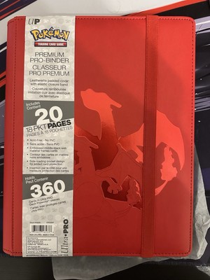 Pokémon Premium Ultra-Pro Binder Red ES CHARIZARD Binder Holds Up To ...