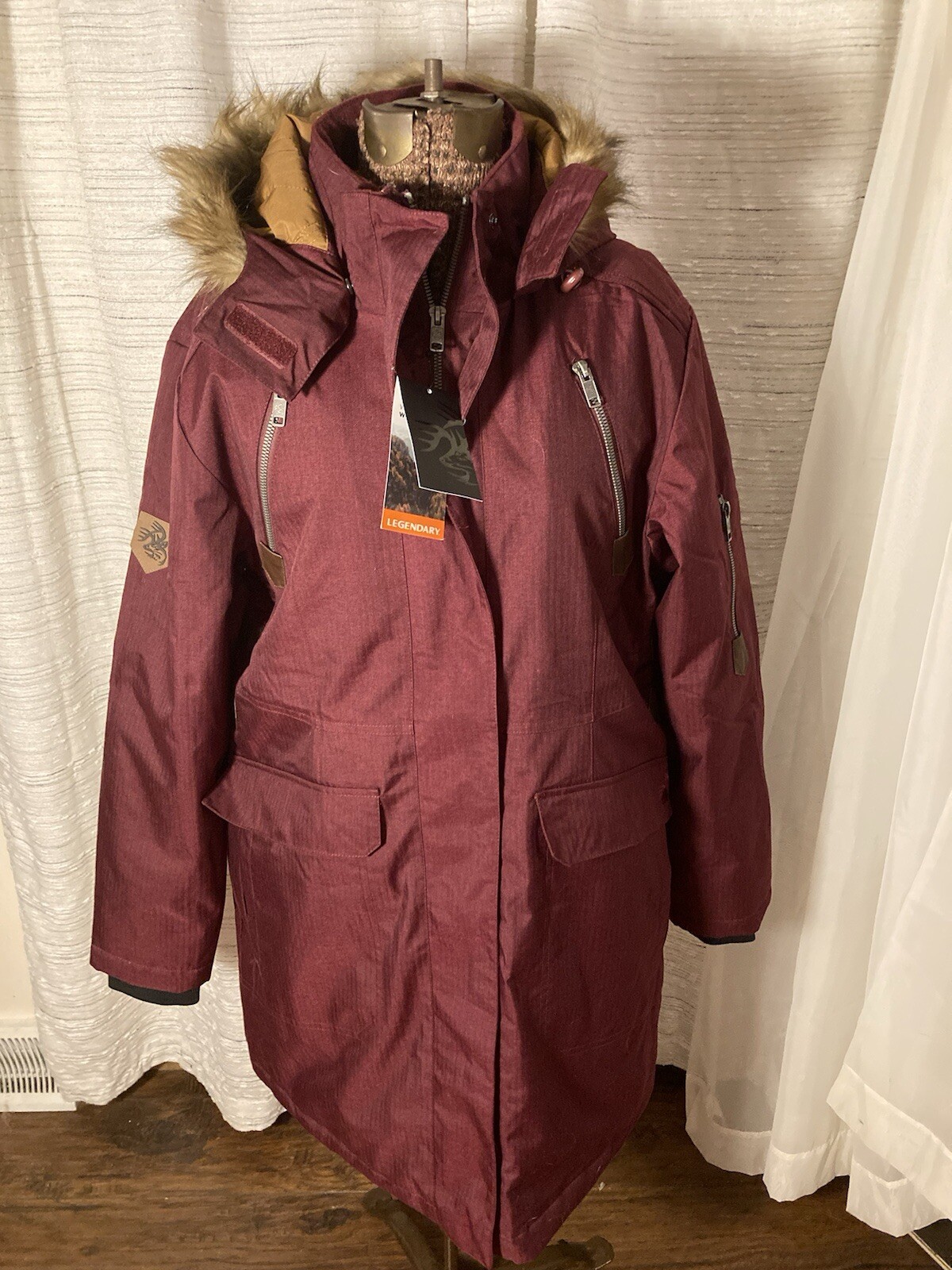 NEW Legendary Whitetails Women's Anchorage Parka Jacket M burgundy | eBay