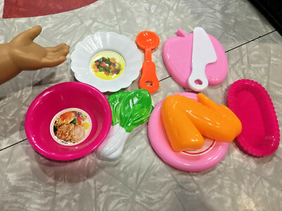 Doll Kitchen Utensils Food Plate Dishes Chicken Fits 18" American girl ...