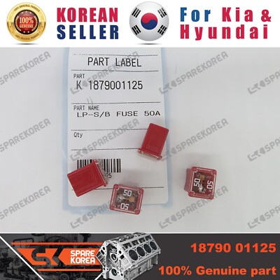Genuine/OEM 1879001125 LP-S/B FUSE 50A for Hyundai Genesis Coupe 09 | eBay