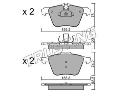 TRUSTING 852.1 Brake Pad Set- disc brake C2D23150 | eBay UK