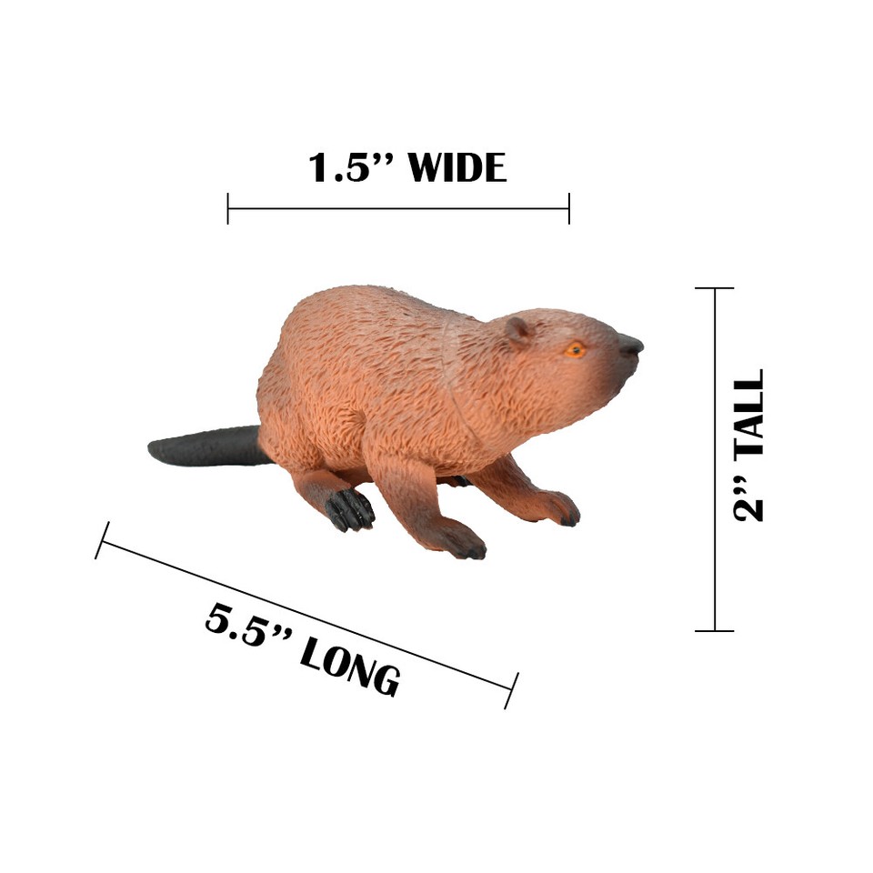 Beaver Toy Plastic Animal, Toy, Kids Gift, Realistic Figurine 5 1/2 ...