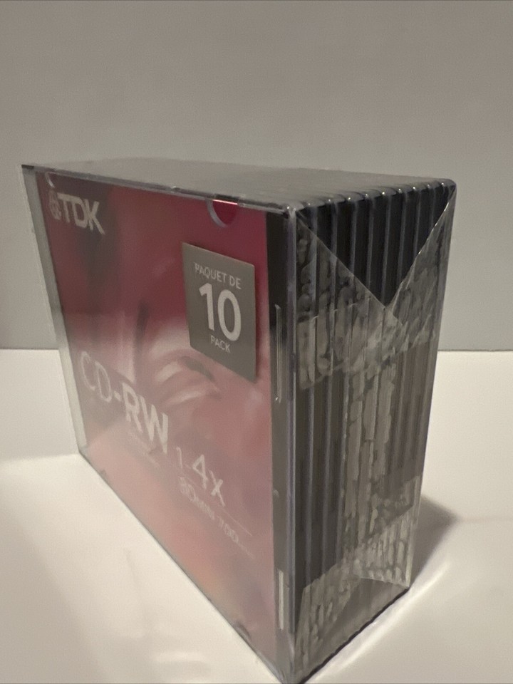 TDK CD-RW Rewritable Data CD's 1x-4x, 700MB 80 min Lot of 5 Factory ...