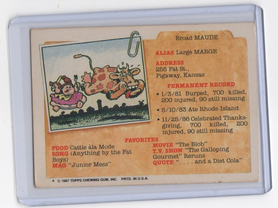 1986 Topps Garbage Pail Kids VINCENT VAN GONE #263a Sticker Card | eBay