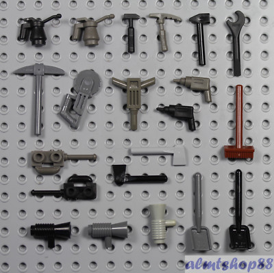 LEGO - 21x Tools Combo Lot - Drill Shovel Hammer Pick Axe Wrench ...
